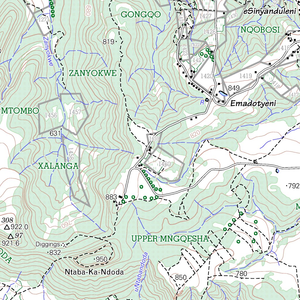 3227CC DIMBAZA Map by Chief Directorate: National Geo-spatial ...