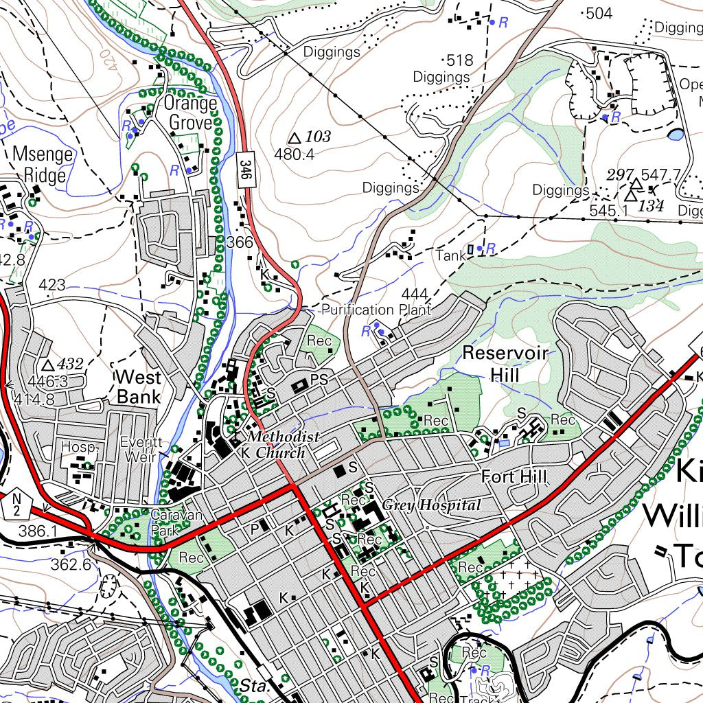 3227CD KING WILLIAM'S TOWN Map by Chief Directorate: National Geo ...