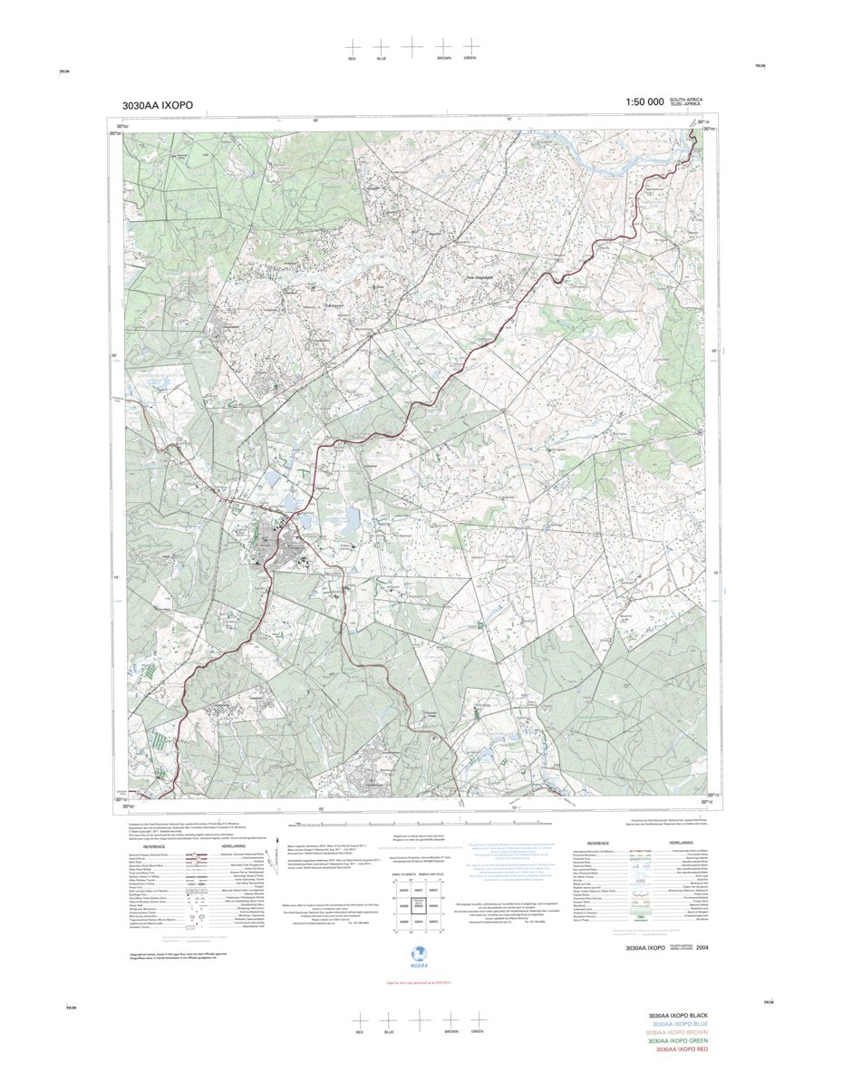 3030AA IXOPO Map by Chief Directorate: National Geo-spatial Information ...