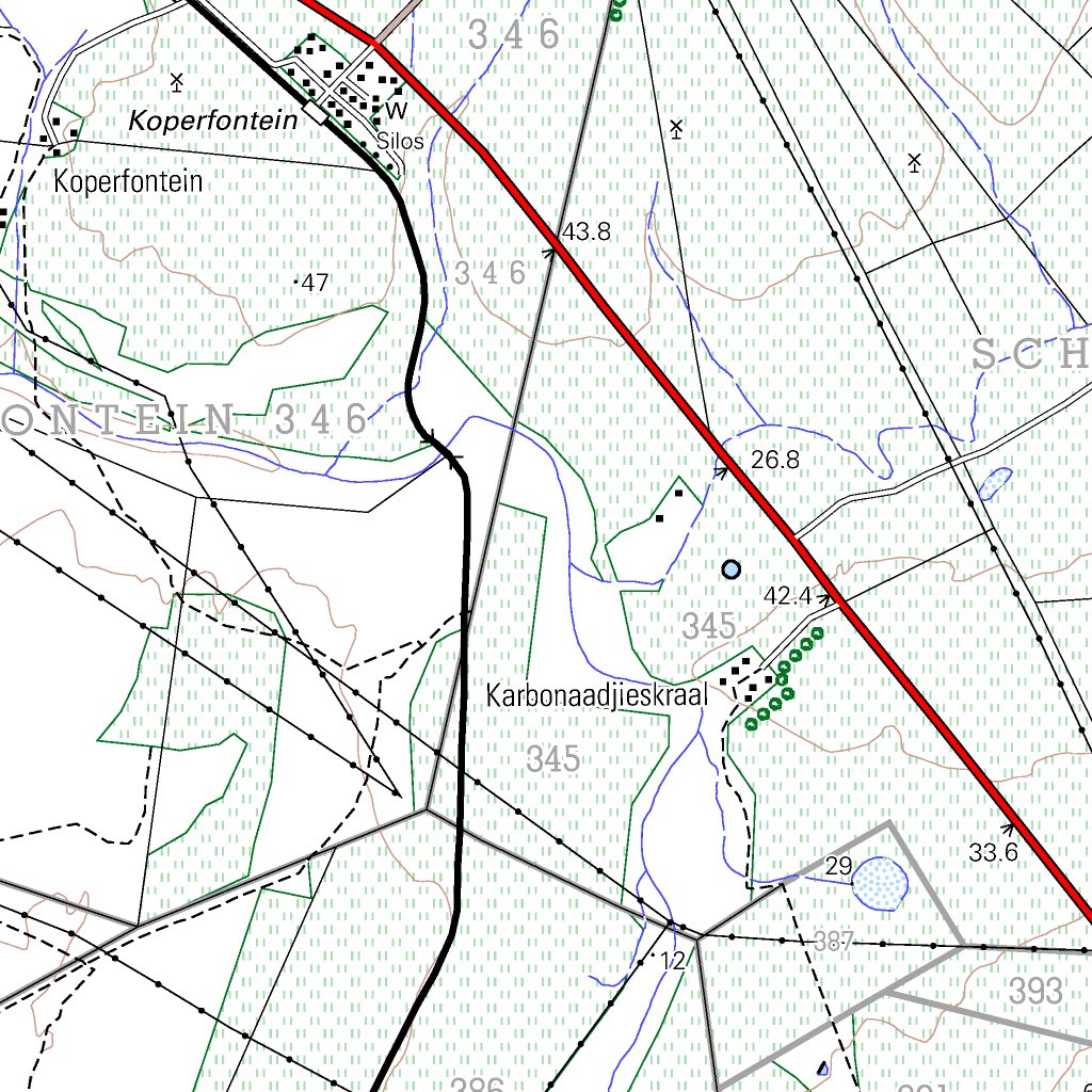 3318AB HOPEFIELD (4th Edition) Map by Chief Directorate: National Geo ...