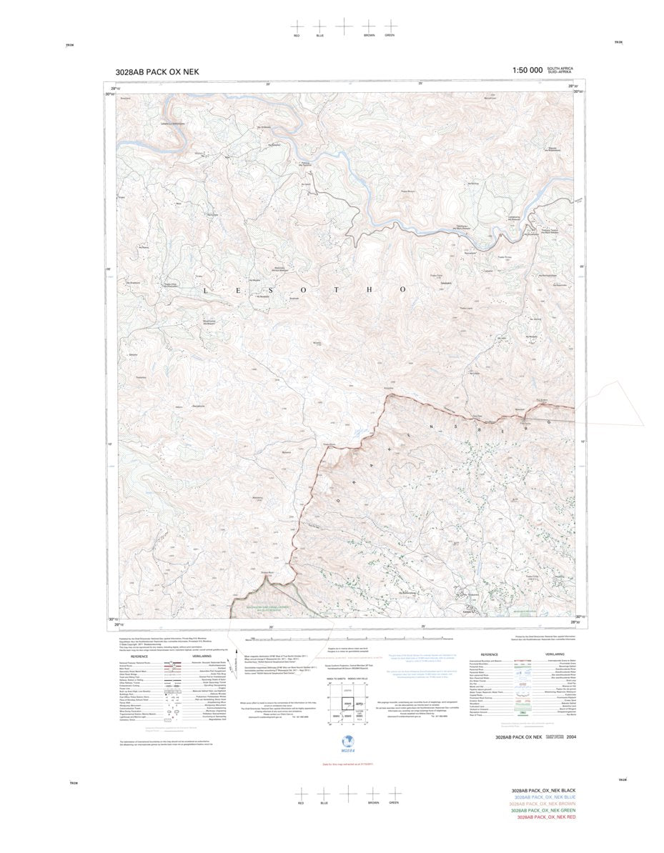 3028AB PACK OX NEK Map by Chief Directorate: National Geo-spatial ...