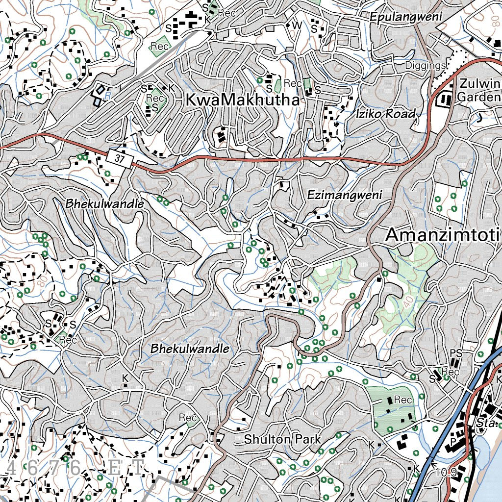 3030BB UMKOMAAS Map by Chief Directorate: National Geo-spatial ...
