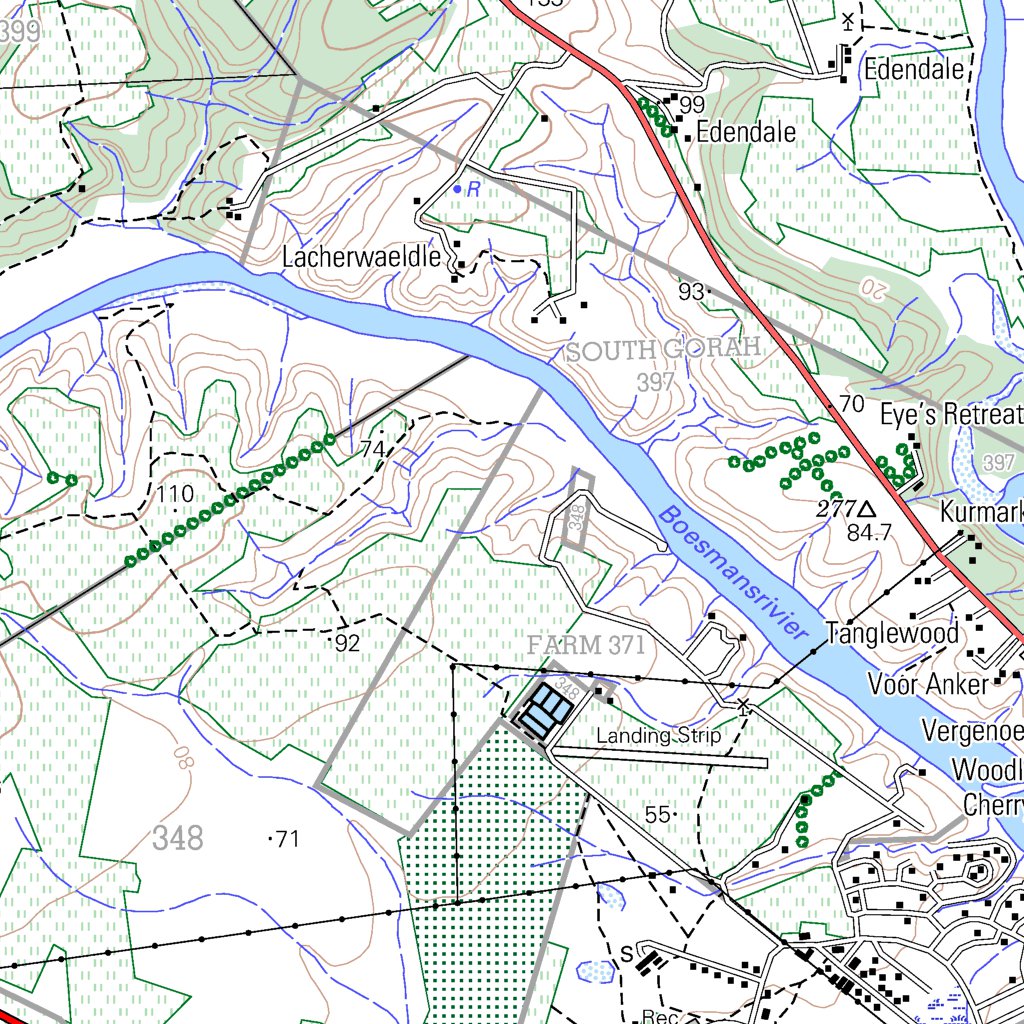 3326DA, DC BOESMANSRIVIERMOND Map by Chief Directorate: National Geo ...