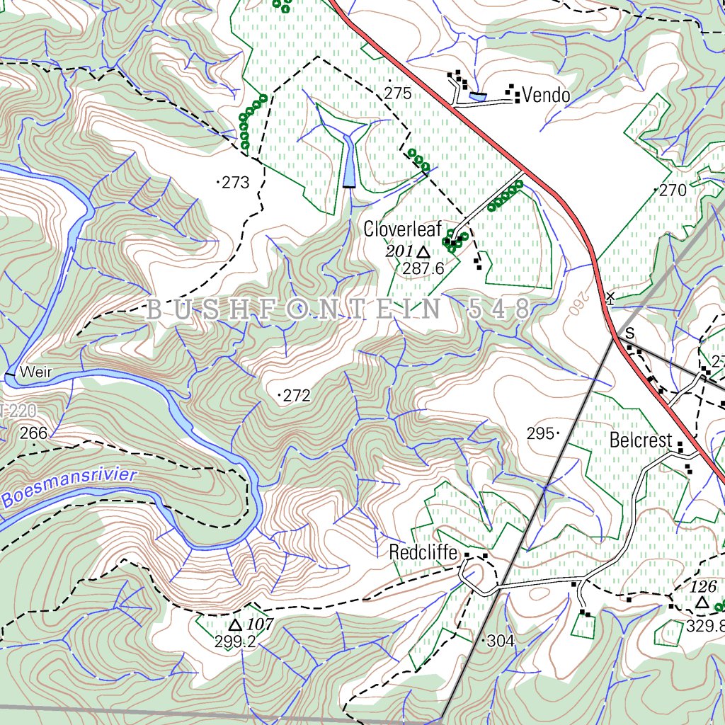 3326DA, DC BOESMANSRIVIERMOND Map by Chief Directorate: National Geo ...