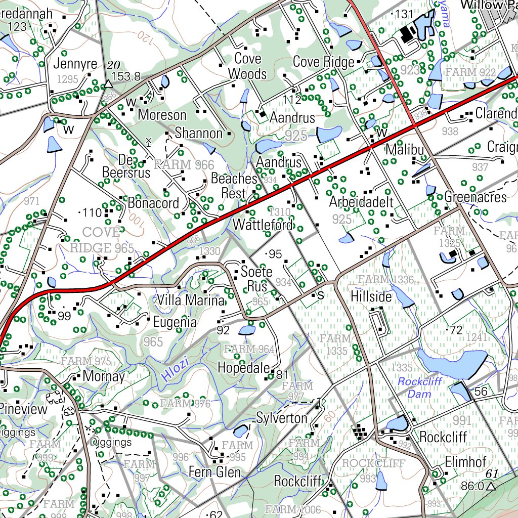 3327BB EAST LONDON (4th Edition) Map by Chief Directorate: National Geo ...