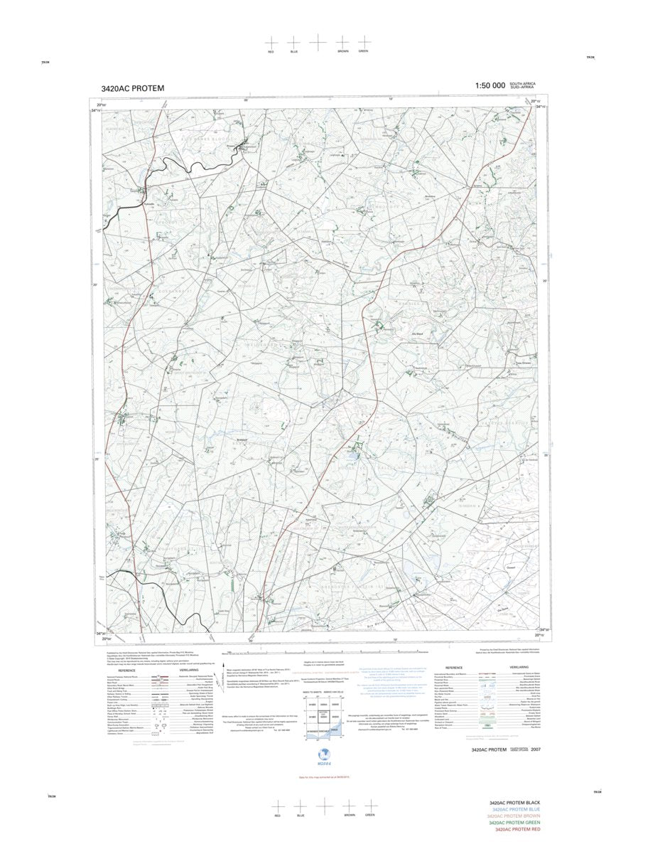 3420AC PROTEM Map by Chief Directorate: National Geo-spatial ...