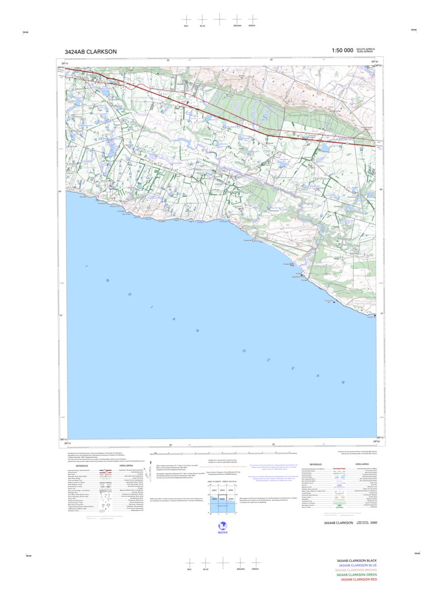 3424AB CLARKSON (3rd Edition) Map by Chief Directorate: National Geo ...