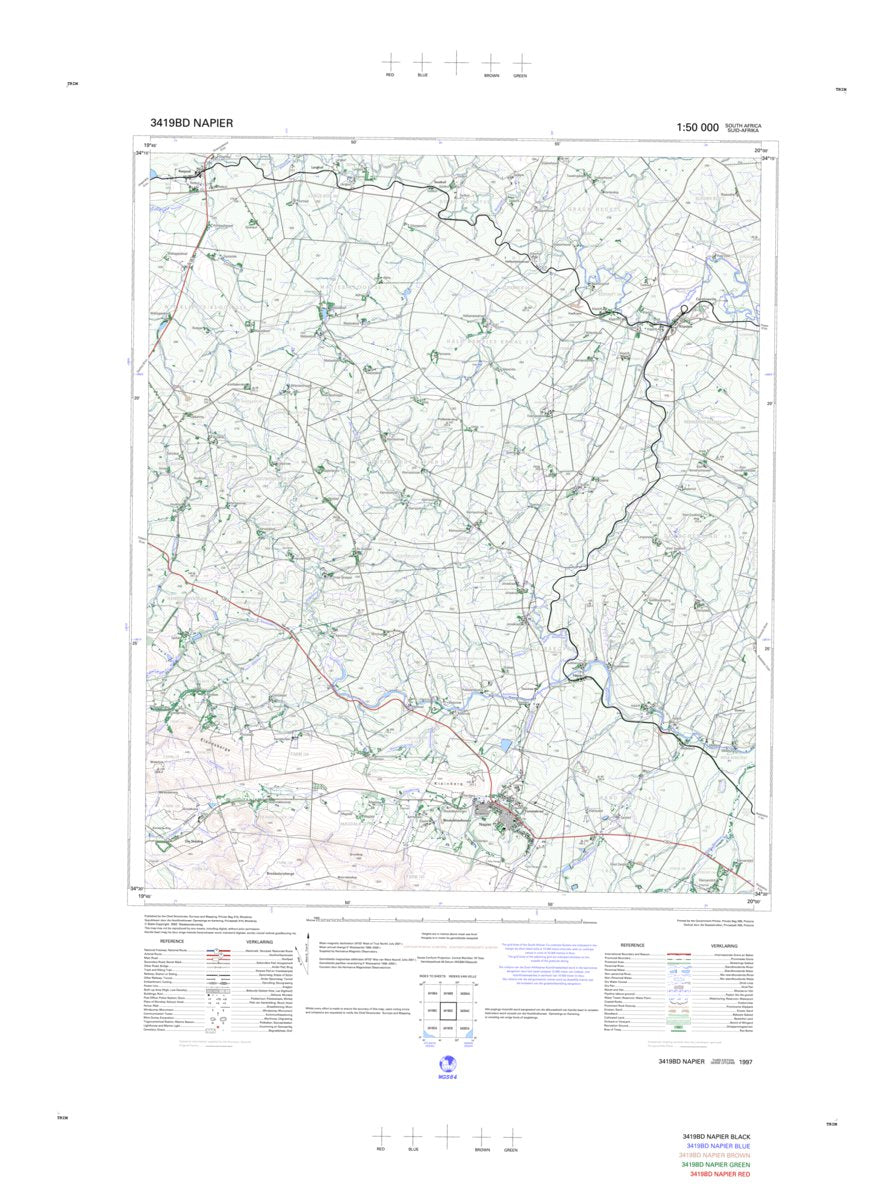 3419BD NAPIER (3rd Edition) Map by Chief Directorate: National Geo ...
