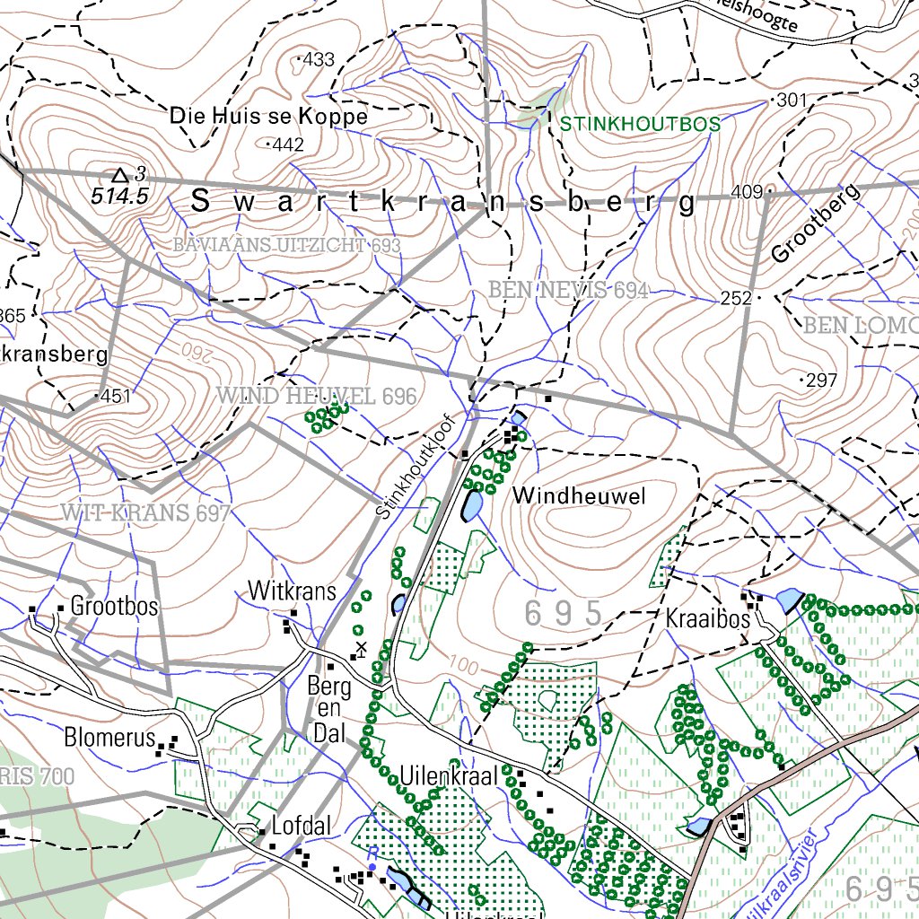 3419CB GANSBAAI (4th Edition) Map by Chief Directorate: National Geo ...