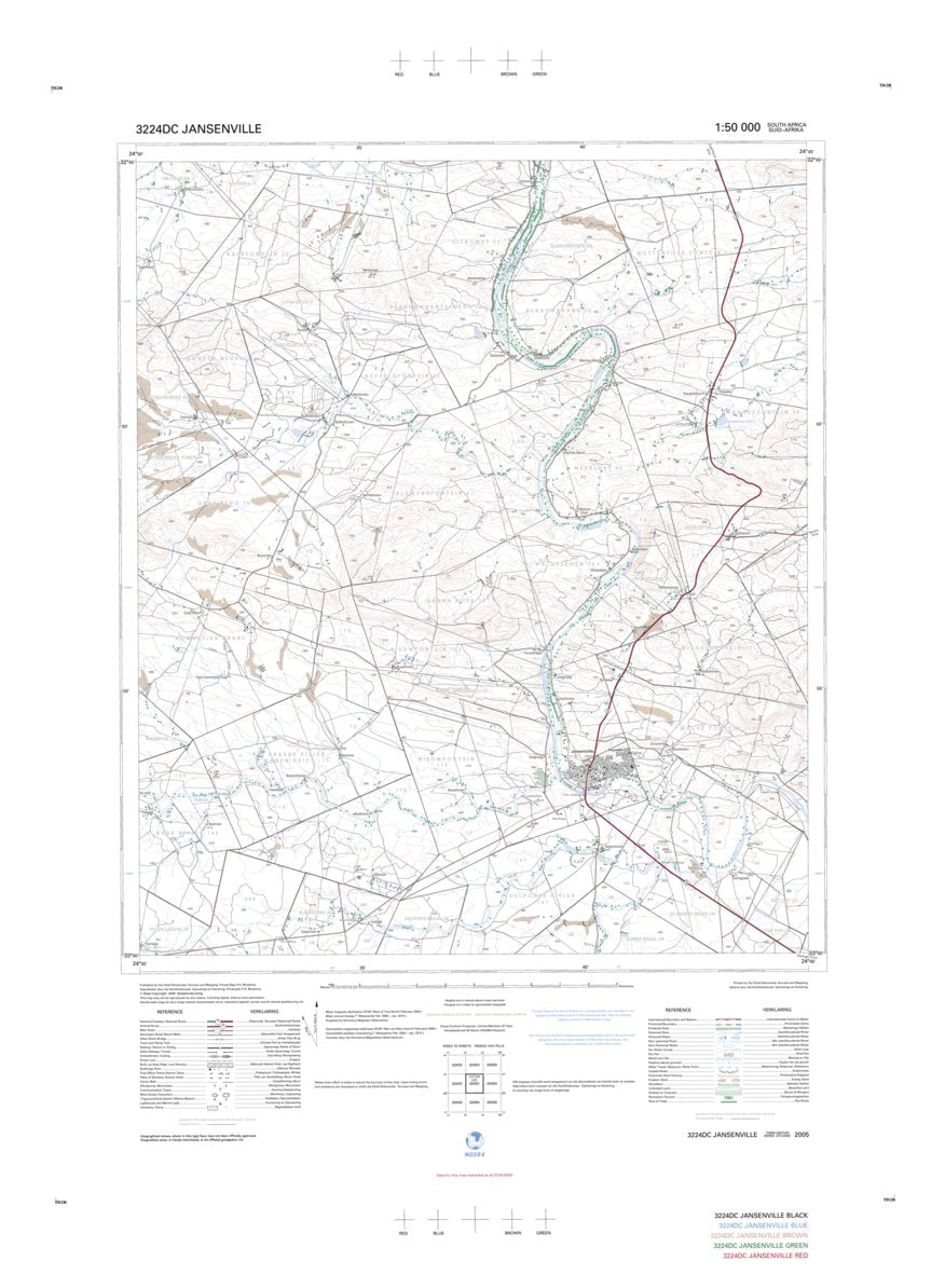 3224DC JANSENVILLE Map by Chief Directorate: National Geo-spatial ...