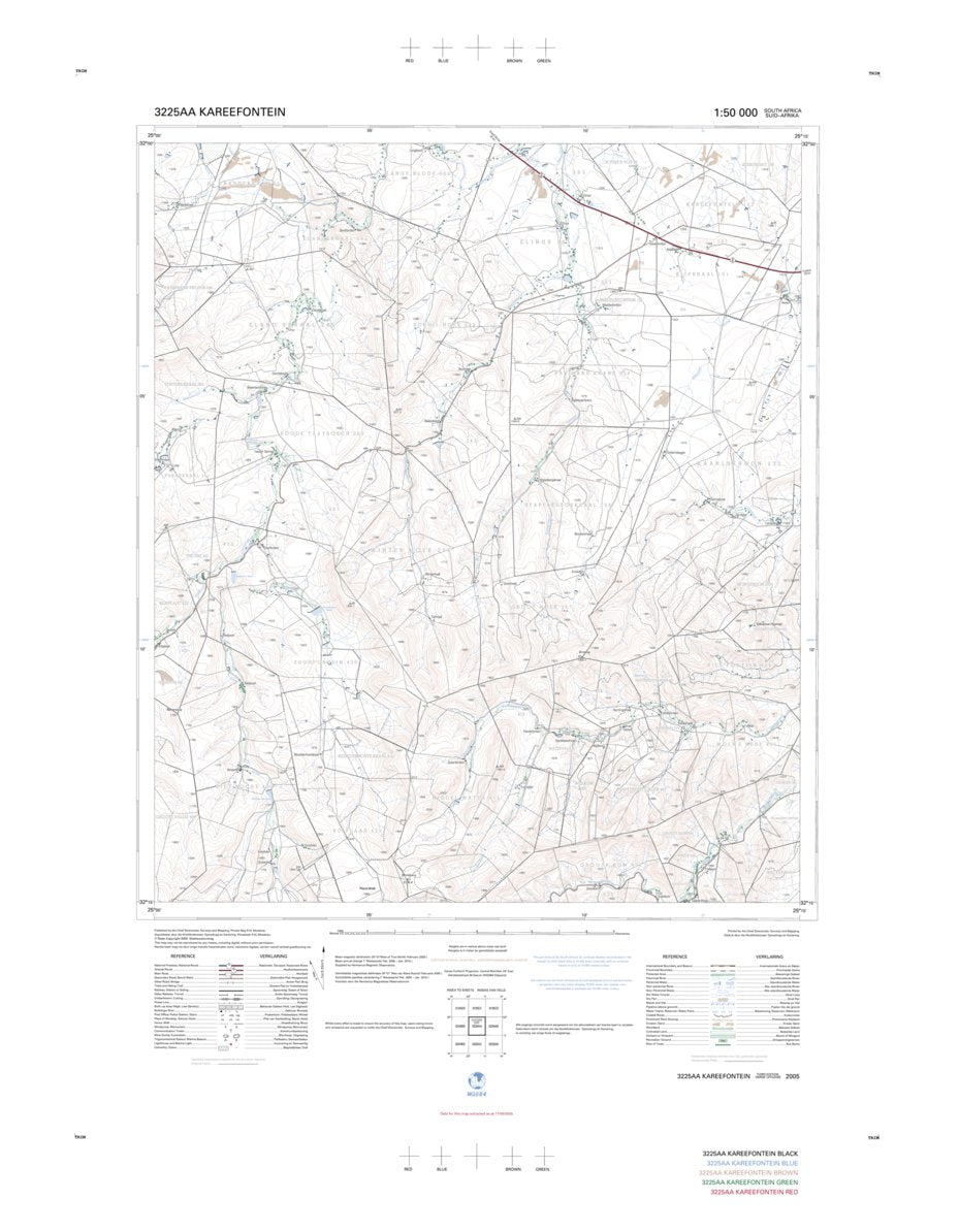 3225AA KAREEFONTEIN Map by Chief Directorate: National Geo-spatial ...