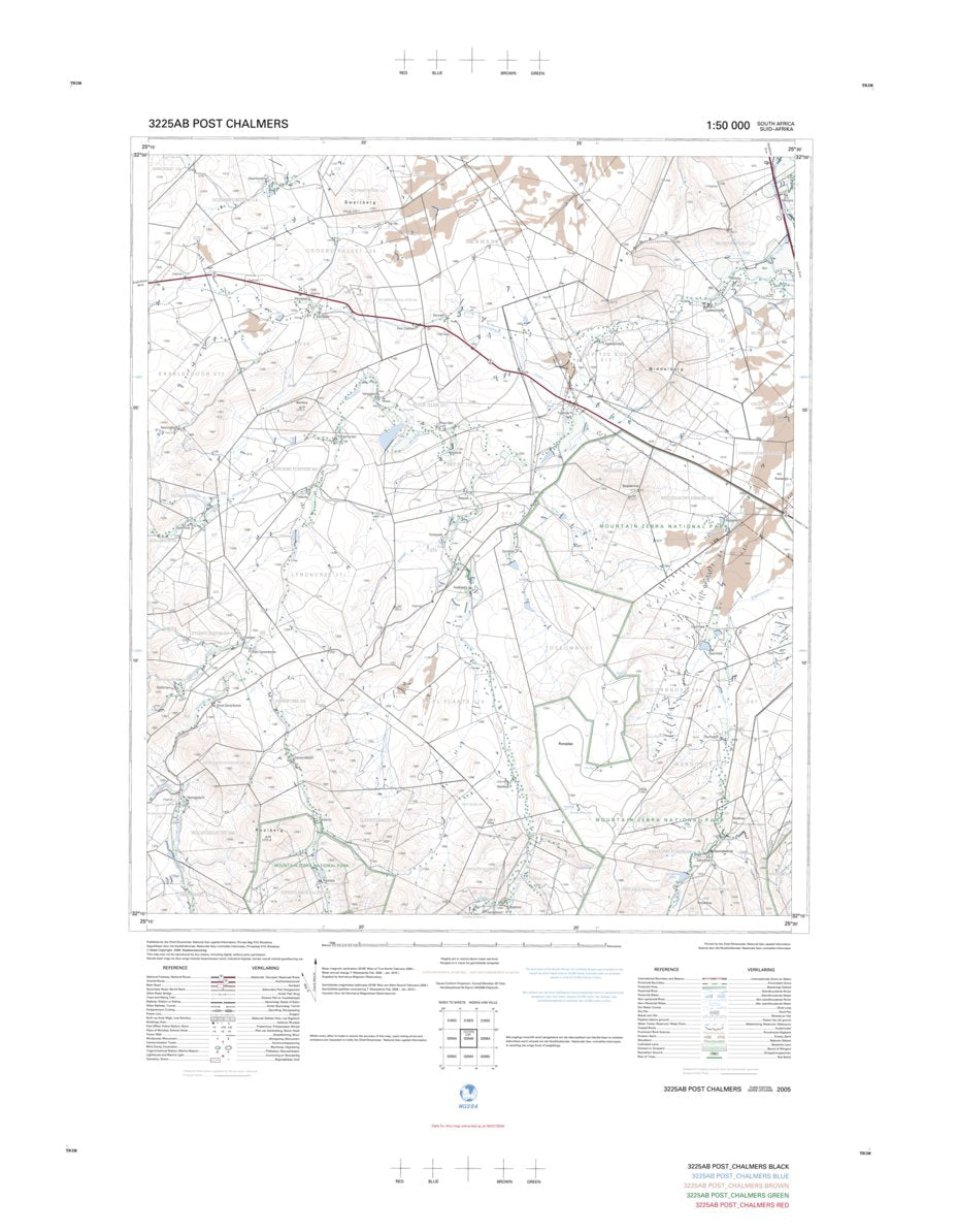 3225AB POST CHALMERS Map by Chief Directorate: National Geo-spatial ...