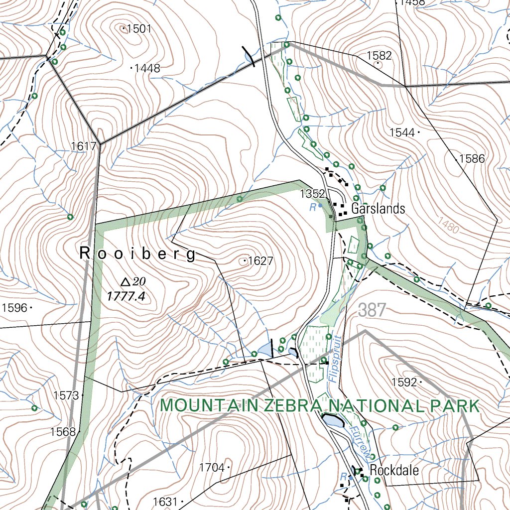 3225AB POST CHALMERS Map by Chief Directorate: National Geo-spatial ...
