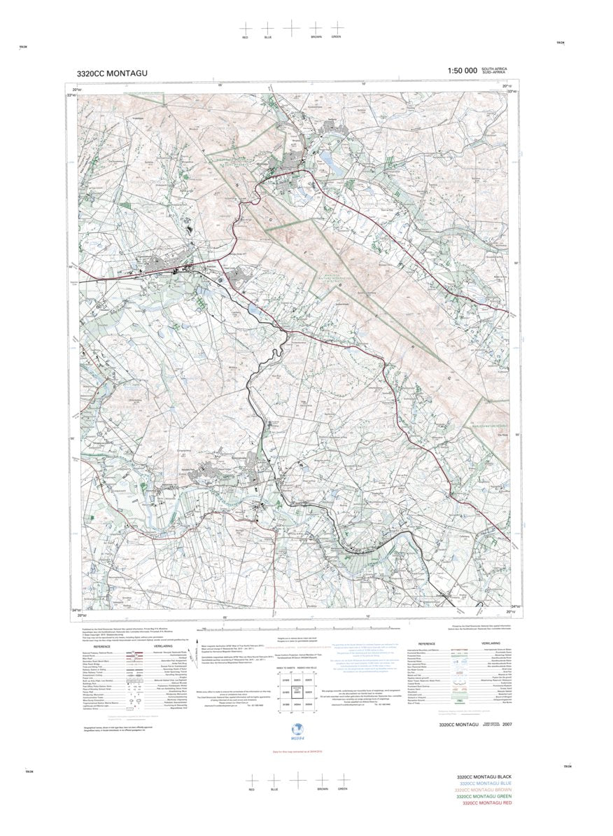 3320CC MONTAGU Map by Chief Directorate: National Geo-spatial ...
