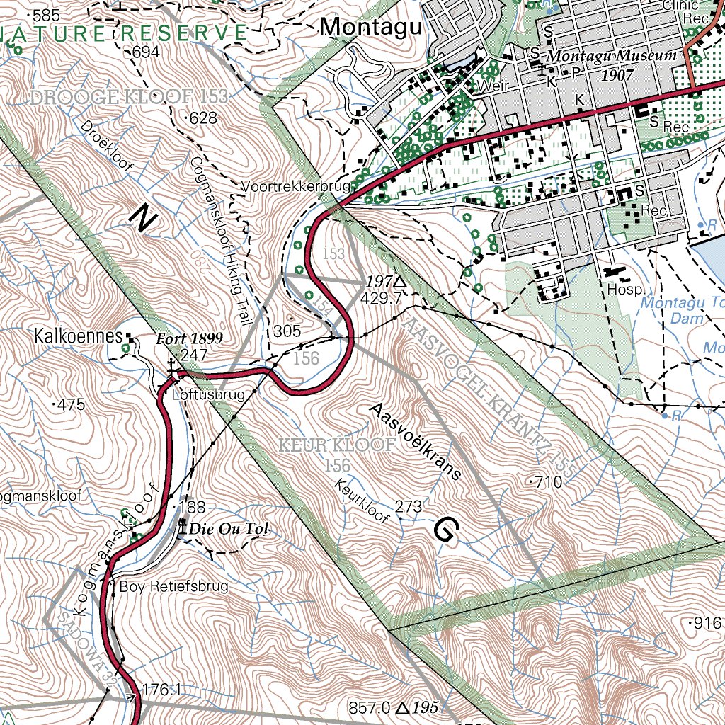 3320CC MONTAGU Map by Chief Directorate: National Geo-spatial ...