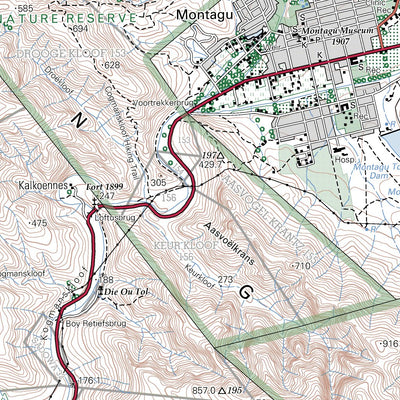 3320CC MONTAGU Map by Chief Directorate: National Geo-spatial ...