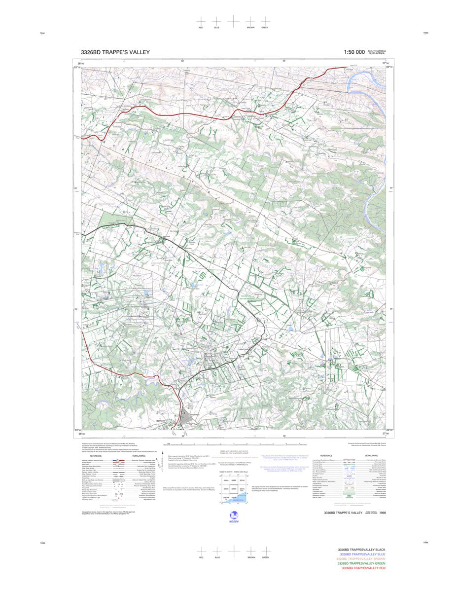 3326BD TRAPPE'S VALLEY Map by Chief Directorate: National Geo-spatial ...