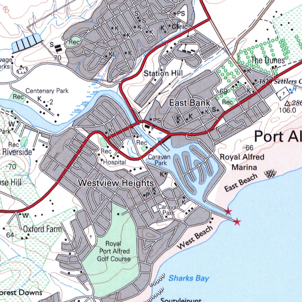 3326DB PORT ALFRED Map by Chief Directorate: National Geo-spatial ...