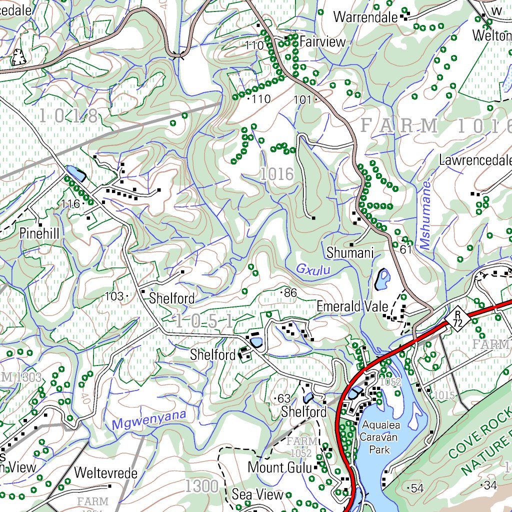 3327BA, BC KIDD'S BEACH Map by Chief Directorate: National Geo-spatial ...