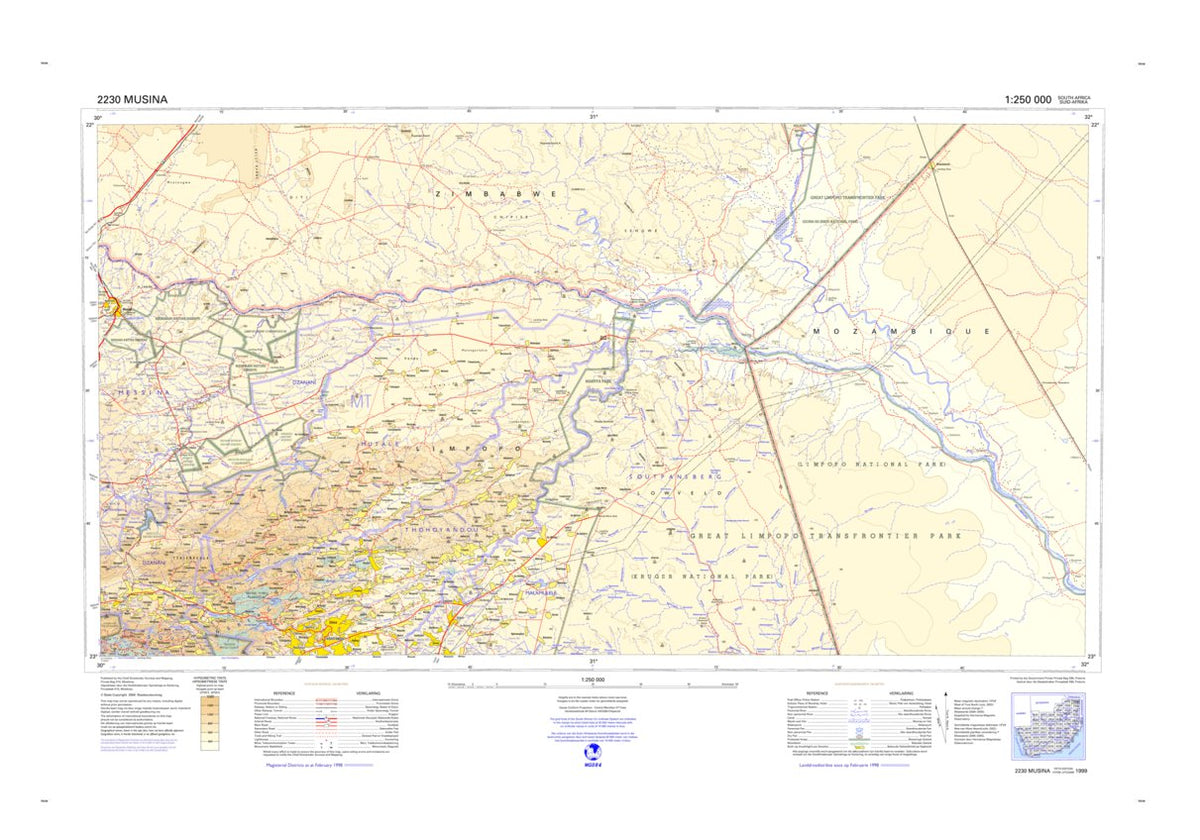 2230 Musina Map by Chief Directorate: National Geo-spatial Information ...
