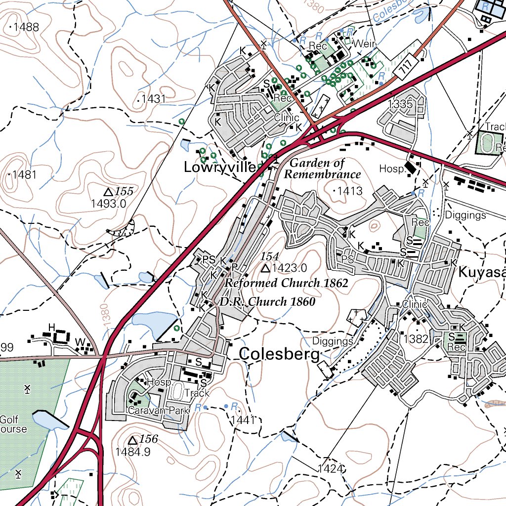 3025CA COLESBERG Map by Chief Directorate: National Geo-spatial ...