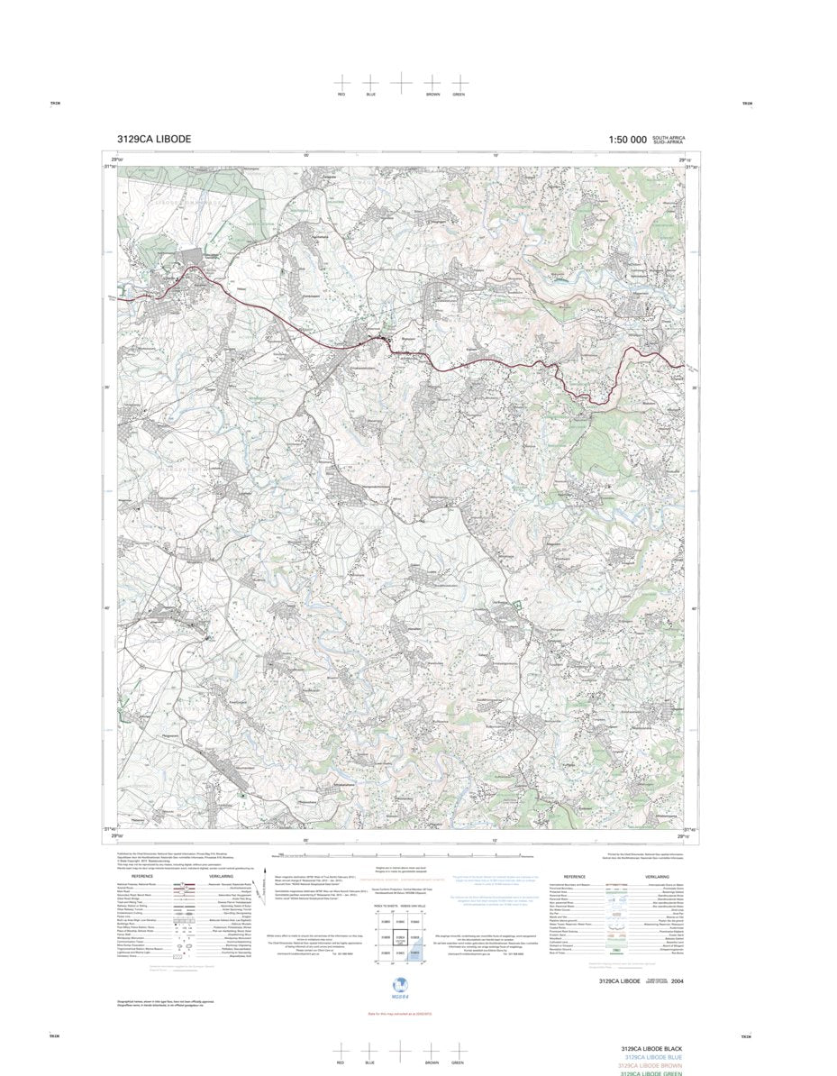 3129CA LIBODE Map by Chief Directorate: National Geo-spatial ...