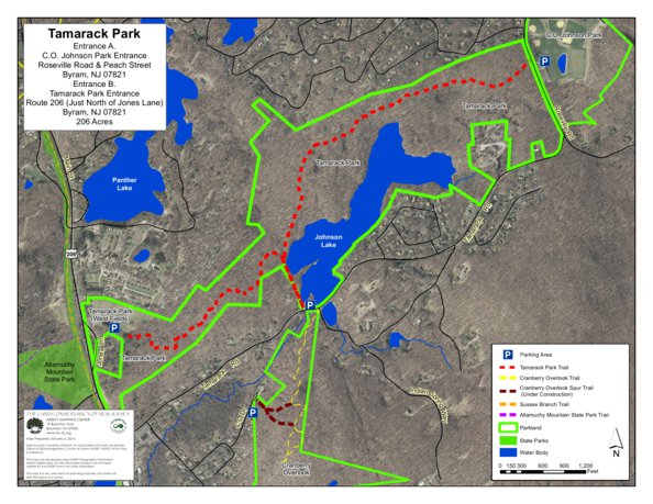 Tamarack Park Map by The Land Conservancy of New Jersey | Avenza Maps