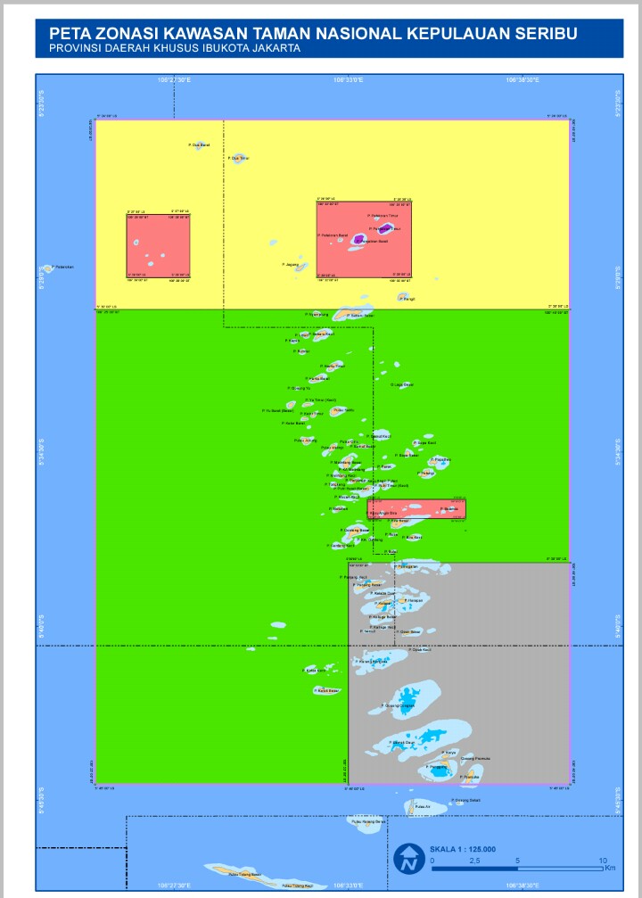 Zonasi Taman Nasional Kepulauan Seribu Map by Balai Taman Nasional ...