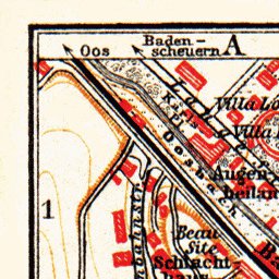 Baden (Baden-Baden) city Map, 1905 by Waldin | Avenza Maps