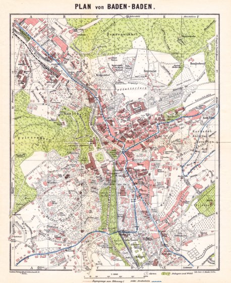 Baden-Baden town plan, 1927 Map by Waldin | Avenza Maps