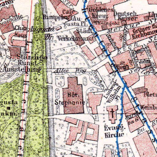 Baden-Baden town plan, 1927 Map by Waldin | Avenza Maps
