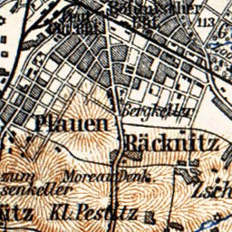 Dresden environs Map, 1887 by Waldin | Avenza Maps