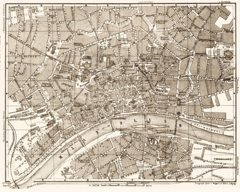Frankfurt (Frankfurt-am-Main) city Map, 1887 by Waldin | Avenza Maps