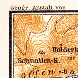 Schwarzwald (the Black Forest) Map: from Hornberg to Triberg, 1905 by ...