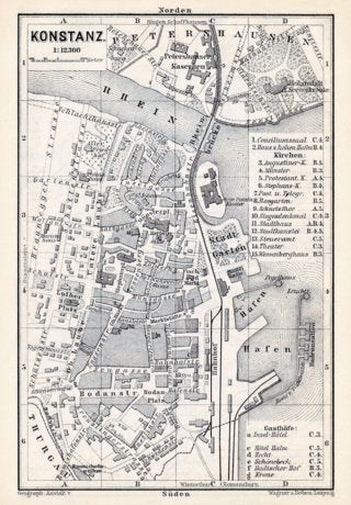 Constance city Map, 1897 by Waldin | Avenza Maps