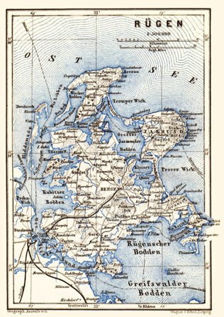 Rügen Island Map, 1887 by Waldin | Avenza Maps