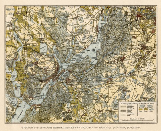 Potsdam environs Map, 1902 by Waldin | Avenza Maps