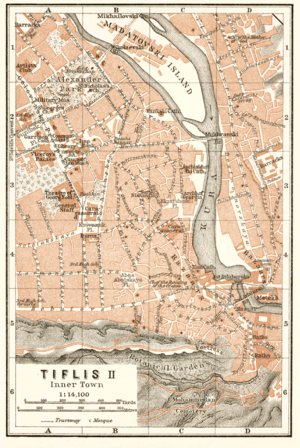 Tiflis (Тифлисъ, თბილისი, Tbilisi) II city Map, 1914 by Waldin | Avenza ...