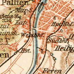 Trier city Map, 1927 by Waldin | Avenza Maps