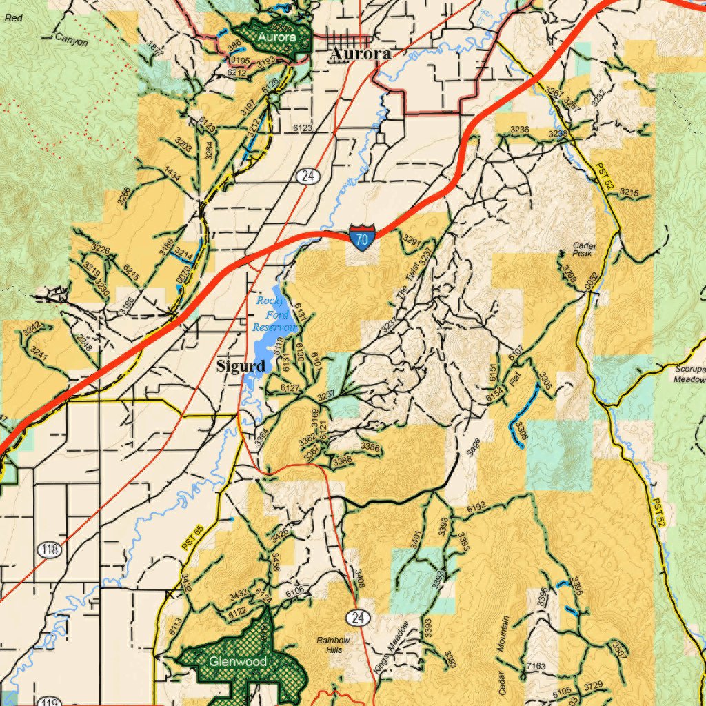 BLM Utah Sevier, Piute, Sanpete, West Wayne County Map by Bureau of ...