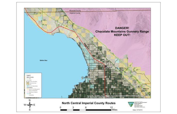 BLM - North Central Imperial Cnty Routes Map by BLM - California ...
