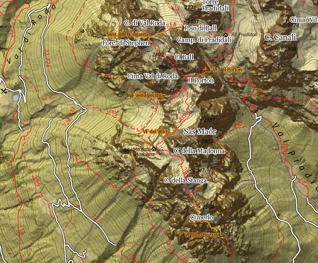 Pale di San Martino Map by Adventuremapping Ltd. | Avenza Maps