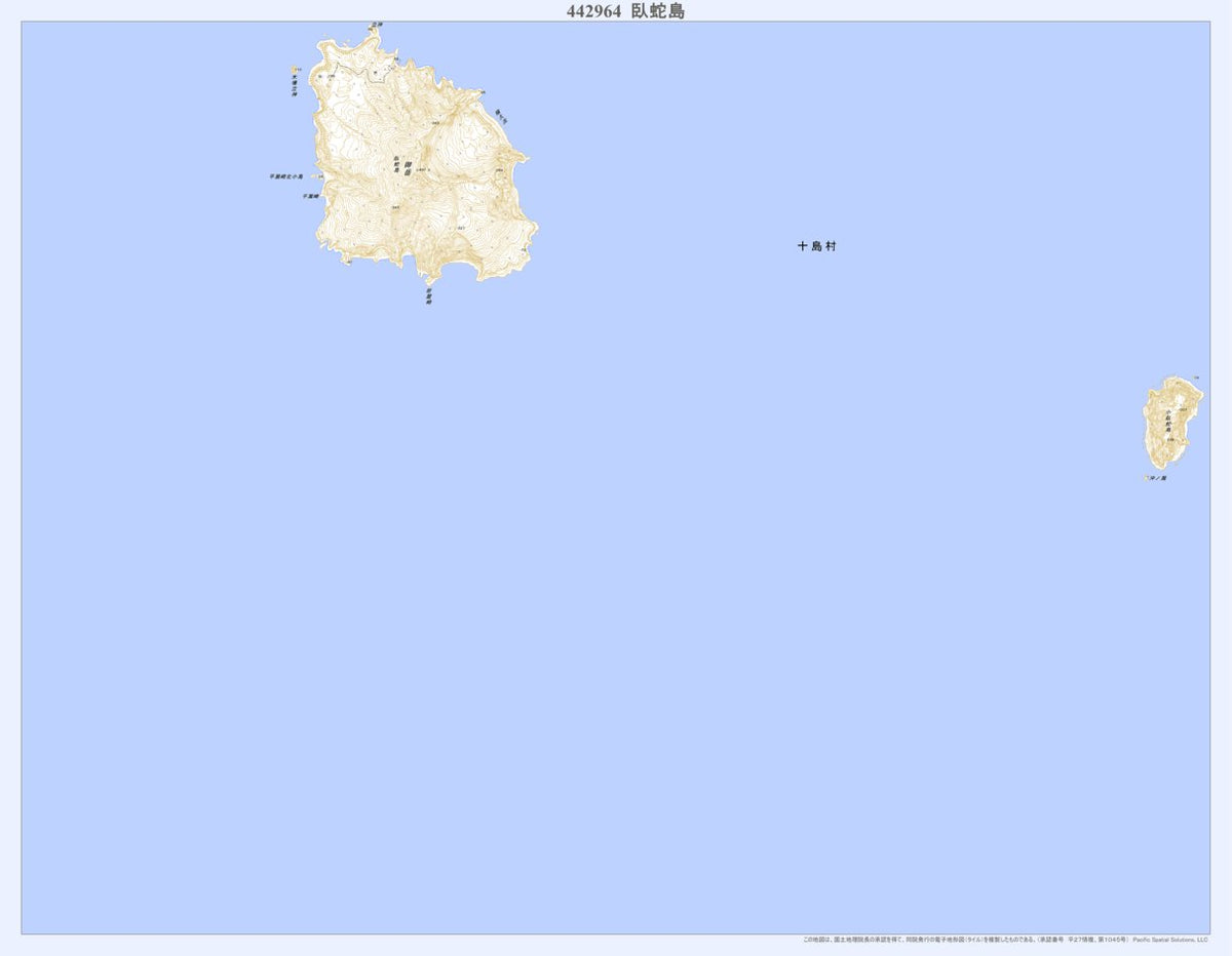 442964 臥蛇島（がじゃじま Gajajima）, 地形図 Map by Pacific Spatial Solutions, Inc ...