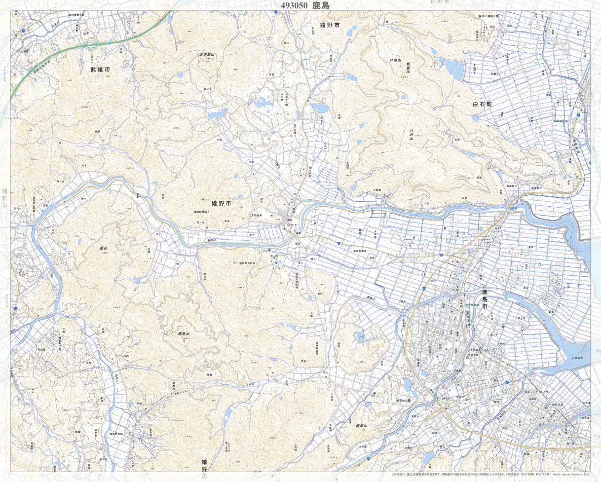 493050 鹿島（かしま Kashima）, 地形図 Map by Pacific Spatial Solutions, Inc ...