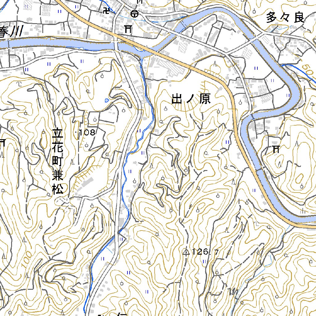 493064 八女（やめ Yame）, 地形図 Map by Pacific Spatial Solutions, Inc. | Avenza ...