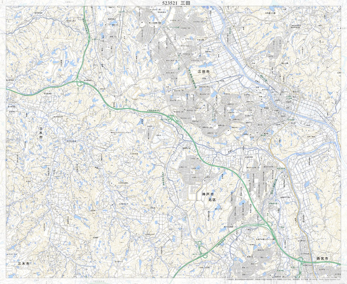 523521 三田（さんだ Sanda）, 地形図 Map by Pacific Spatial Solutions, Inc ...