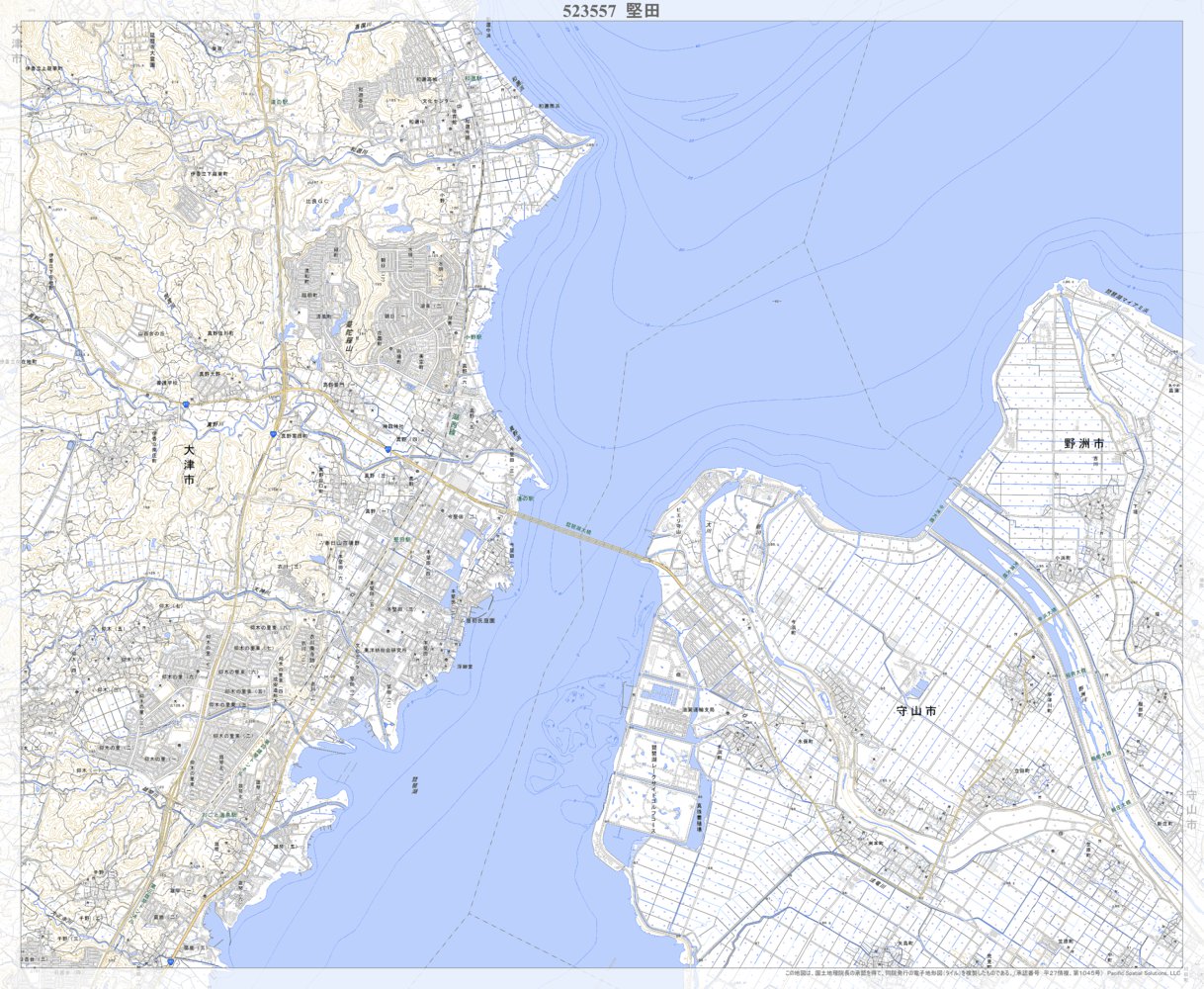523557 堅田（かたた Katata）, 地形図 Map by Pacific Spatial Solutions, Inc ...