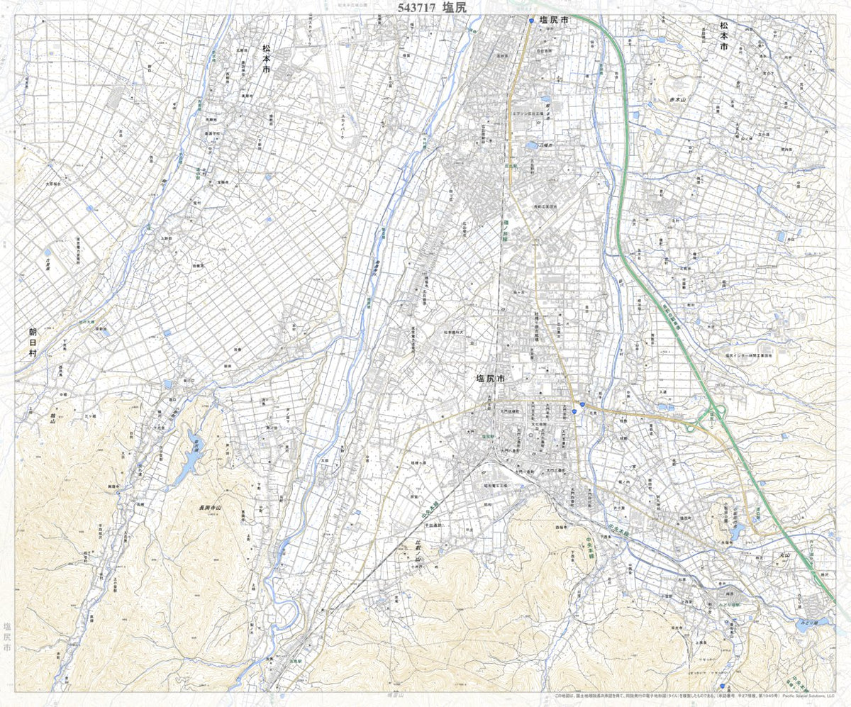 543717 塩尻（しおじり Shiojiri）, 地形図 Map by Pacific Spatial Solutions, Inc ...