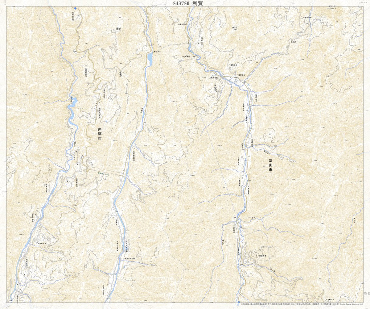 543750 利賀（とが Toga）, 地形図 Map by Pacific Spatial Solutions, Inc. | Avenza ...