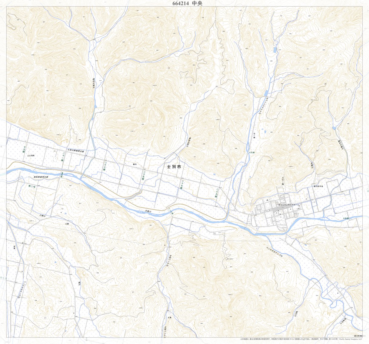 664214 中央（ちゅうおう Chuo）, 地形図 Map by Pacific Spatial Solutions, Inc ...